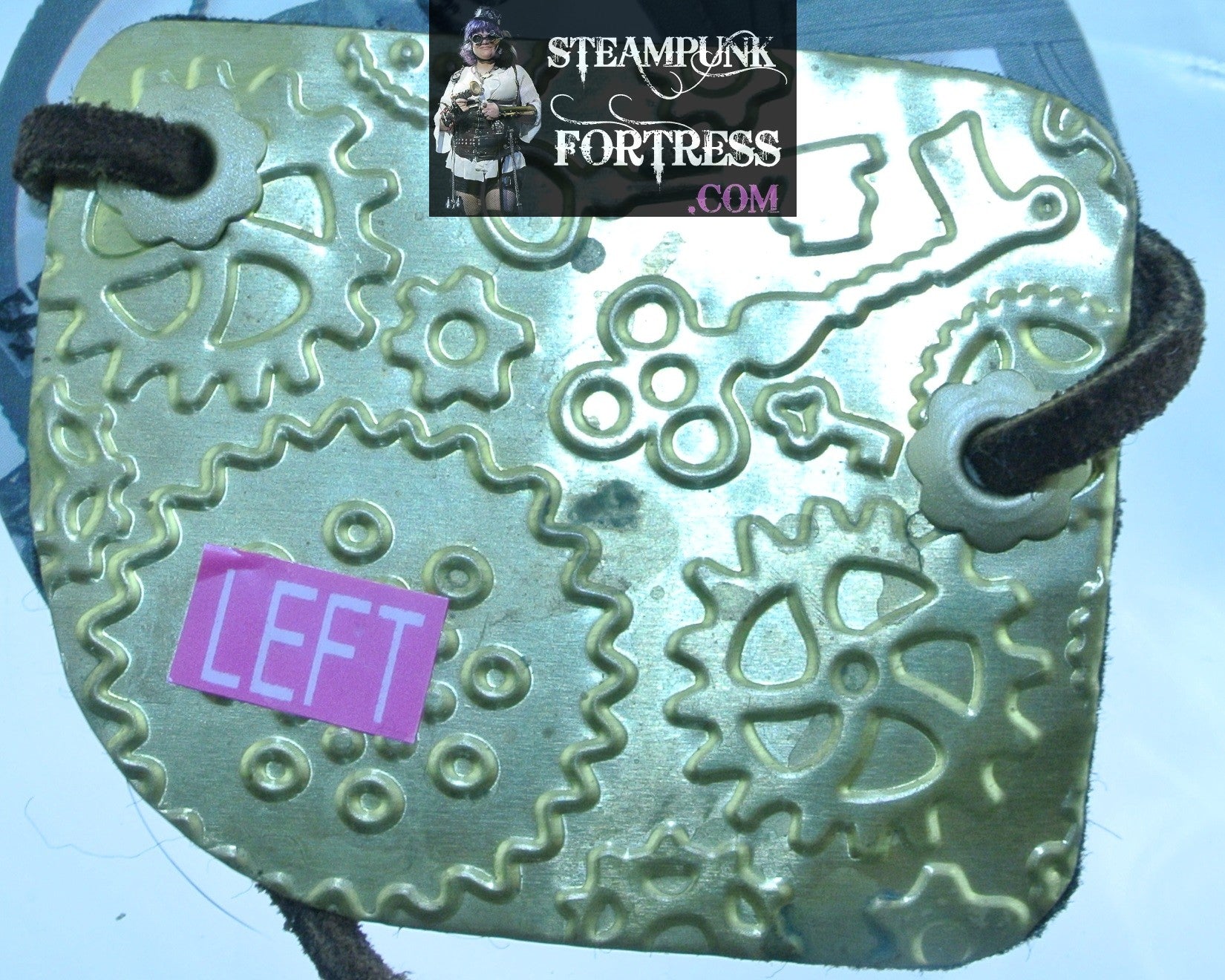 EYE PATCH METAL STAMPED BRASS WATCH CLOCK GEARS KEYS LEFT EYE SIDE BRO ...